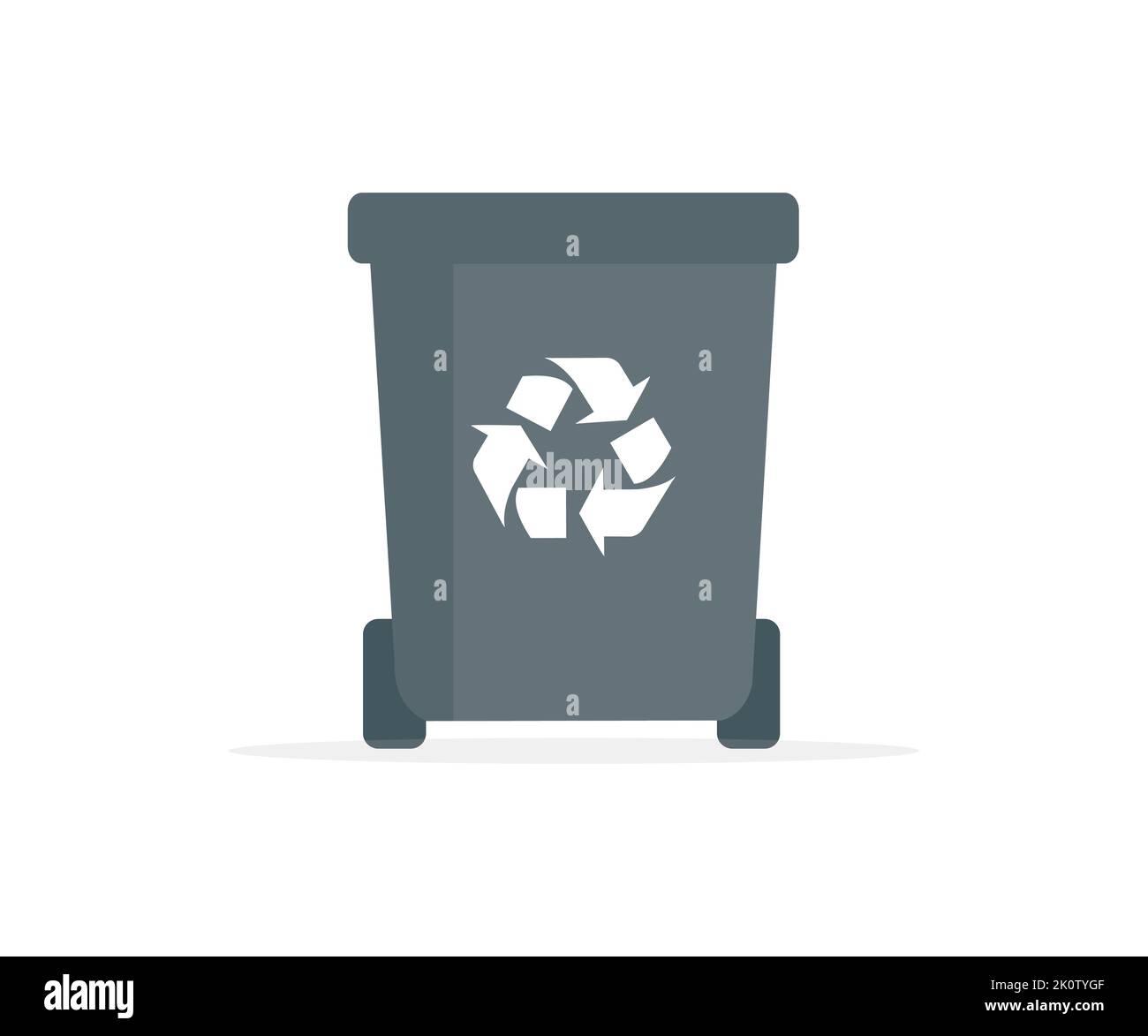 Black garbage bin, Trash, rubbish dumpster logo design. Plastic, metal ...