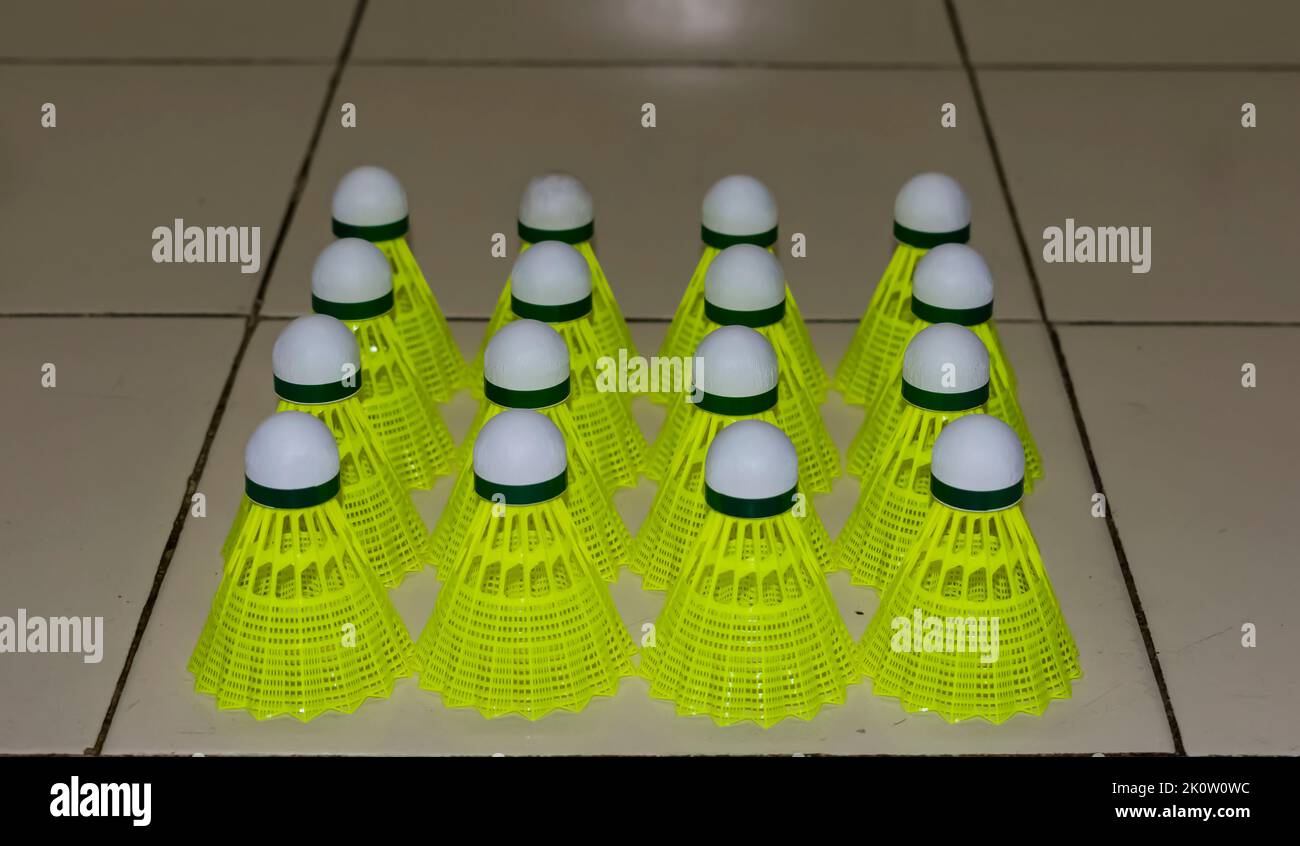 Plastic Badminton Ball,Yellow Ball,On Black Background,Texture Stock ...