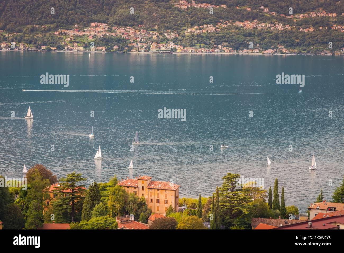 Sailing on boat lake como hi-res stock photography and images - Alamy