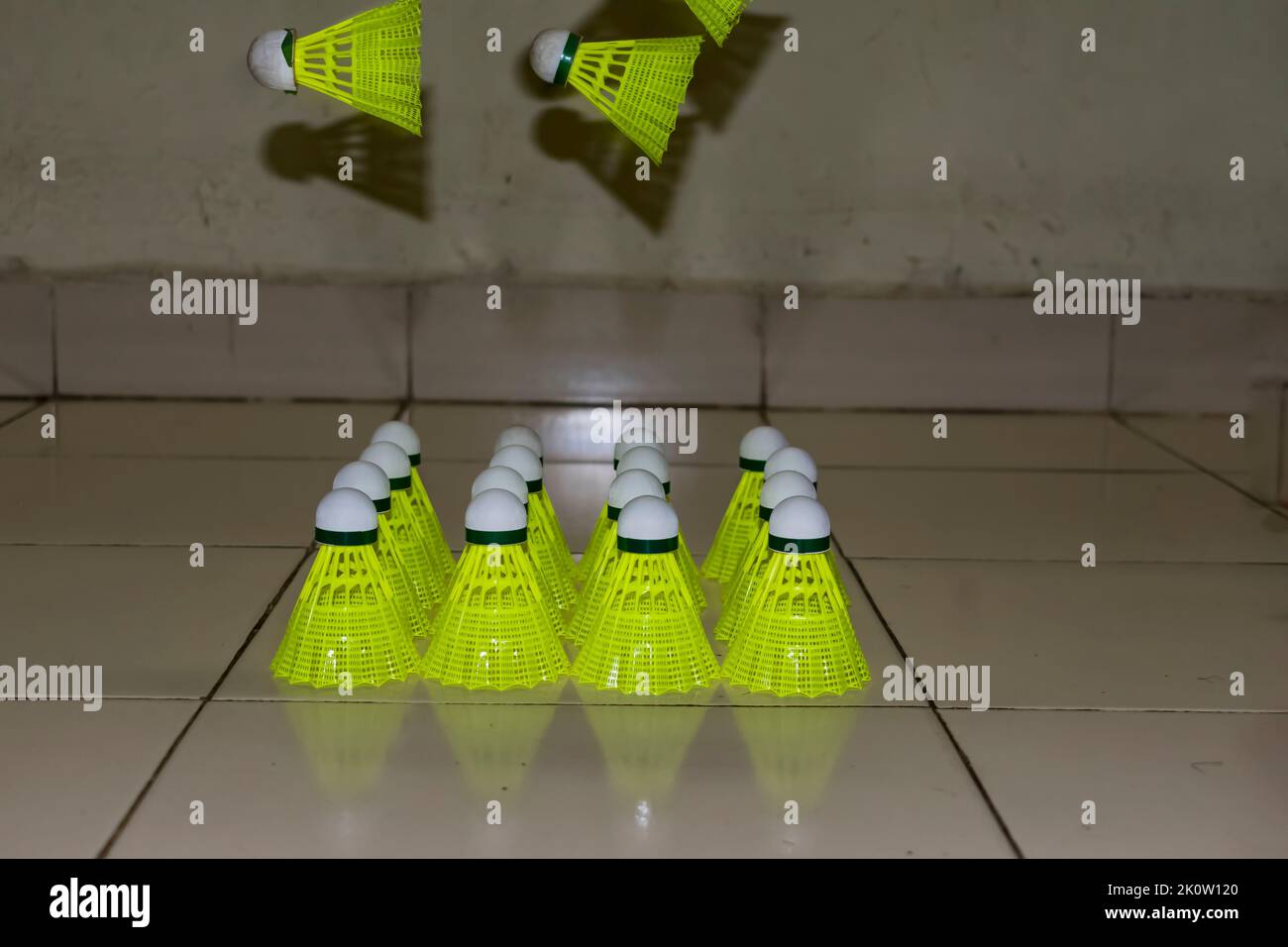Plastic Badminton Ball,Yellow Ball,On Black Background,Texture Stock ...