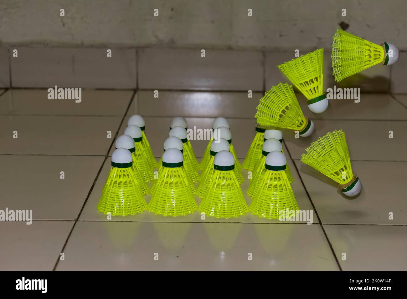 Plastic Badminton Ball,Yellow Ball,On Black Background,Texture Stock ...