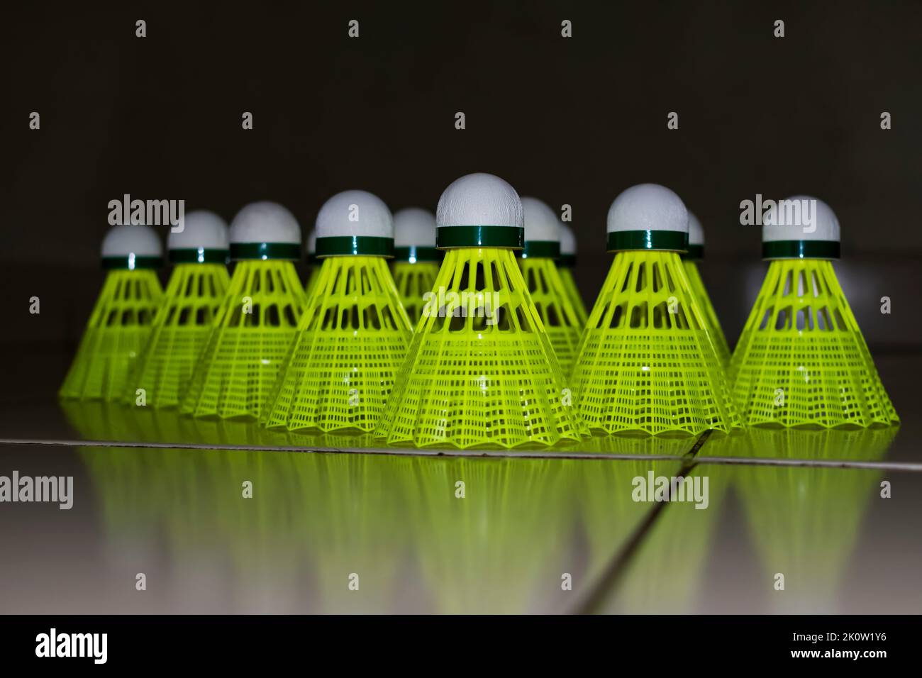 Plastic Badminton Ball,Yellow Ball,On Black Background,Texture Stock ...