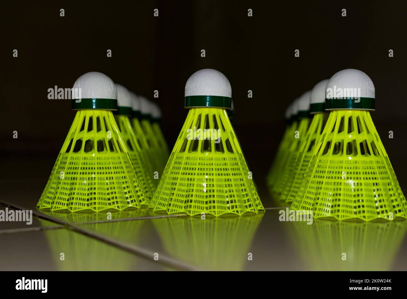 Plastic Badminton Ball,Yellow Ball,On Black Background,Texture Stock ...