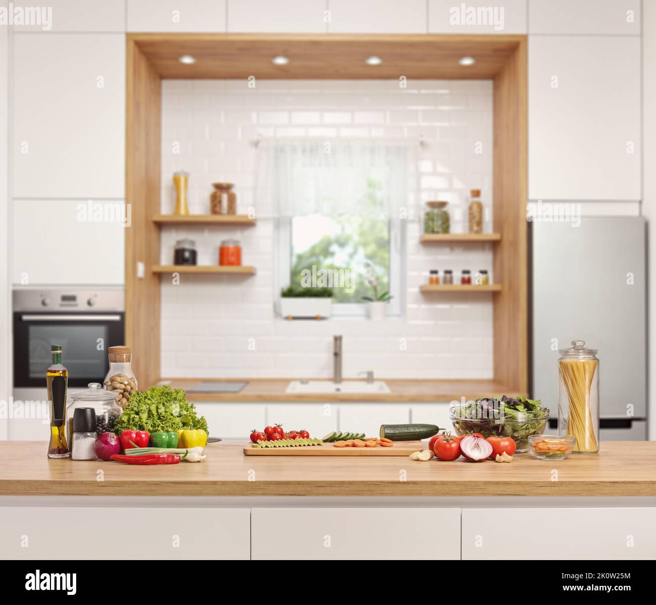 Modern kitchen counter knife hi-res stock photography and images - Alamy