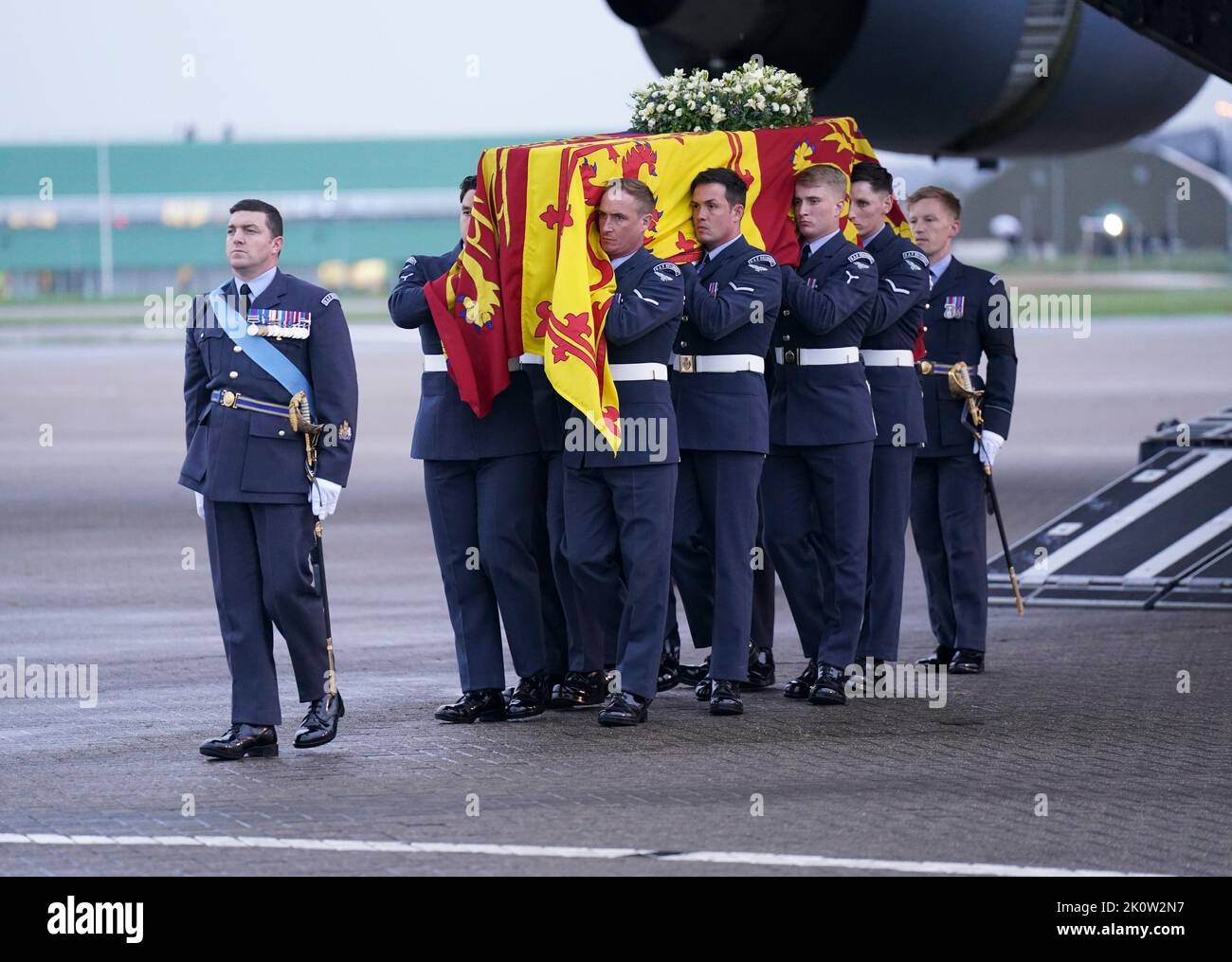 The bearer party from the Queen's Colour Squadron (63 Squadron RAF ...