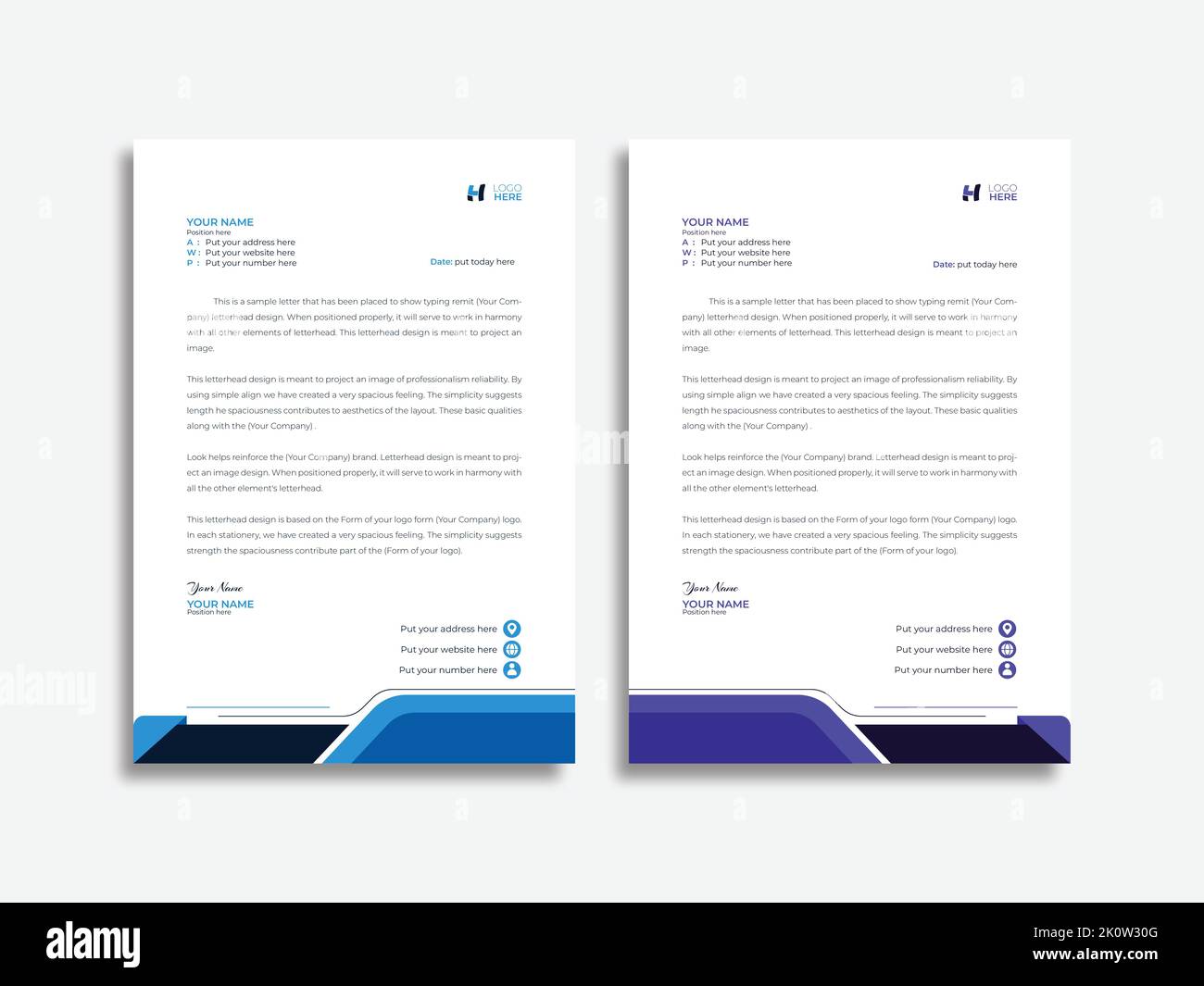 A vector of the letterhead isolated on white background Stock Vector ...