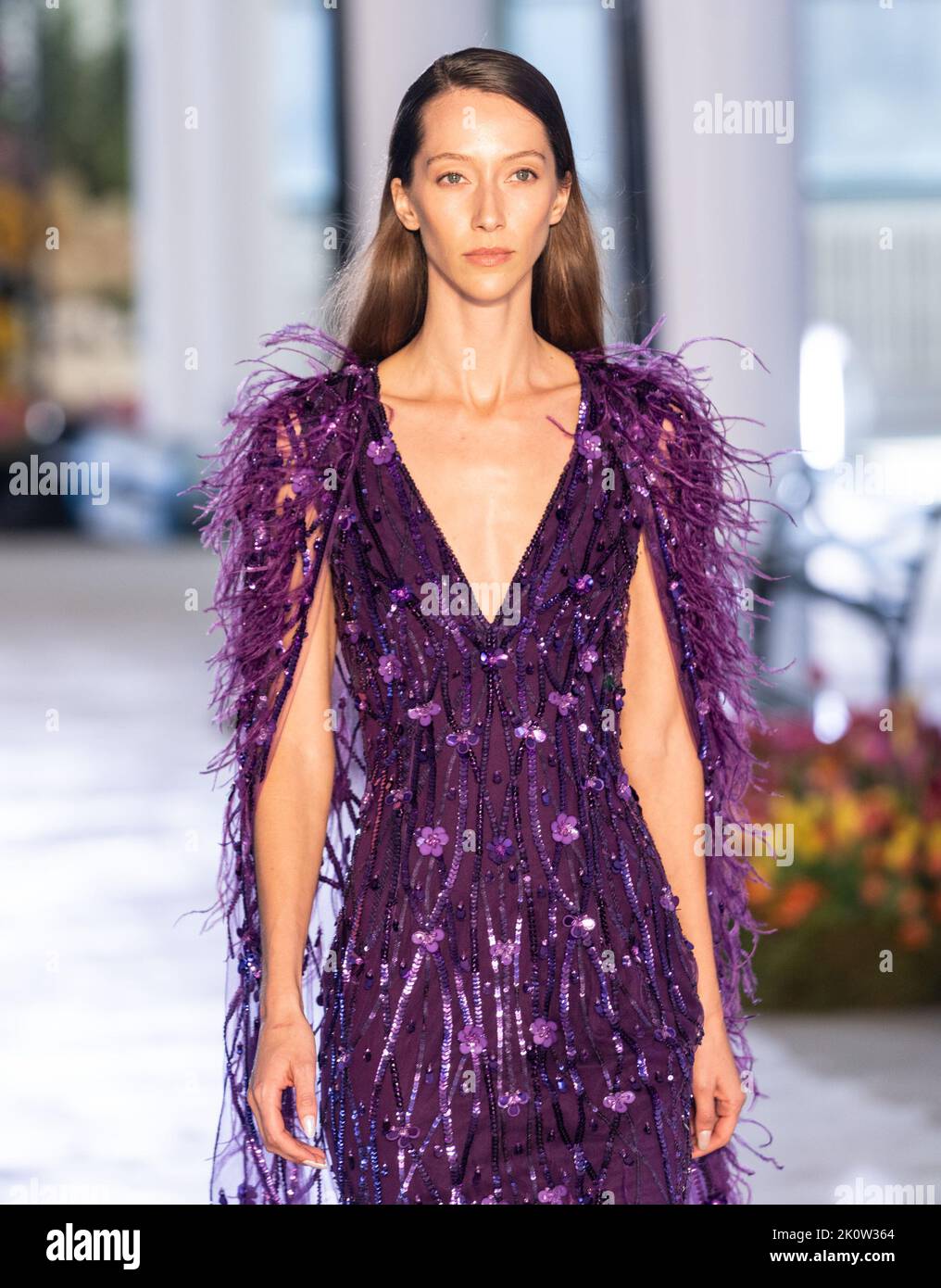 United States. 12th Sep, 2022. Model walks runway for Pamella Roland ...