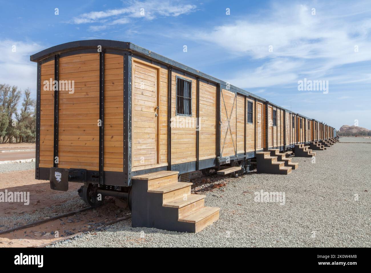 Al Ula, Saudi Arabia- Restored Hejaz railway train built for by the ...