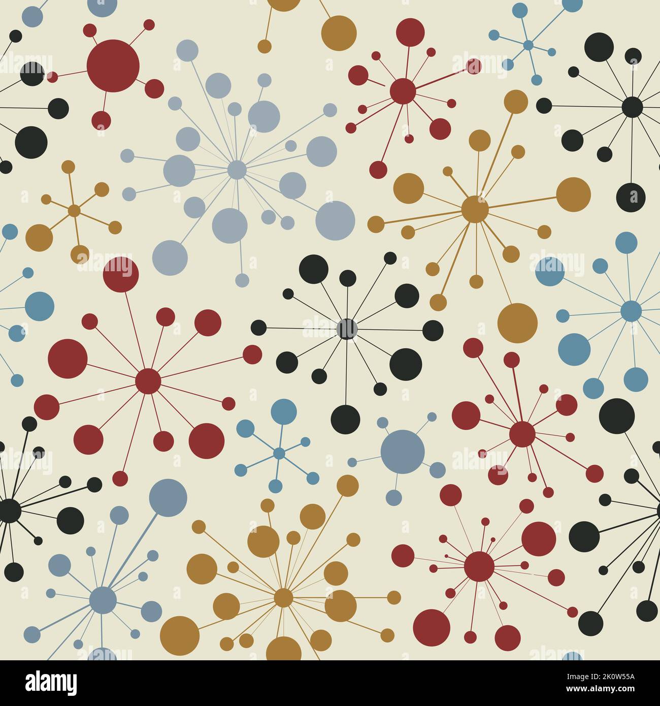 Colorful Dot Line Atom Molecular Structure Pattern Background Stock ...