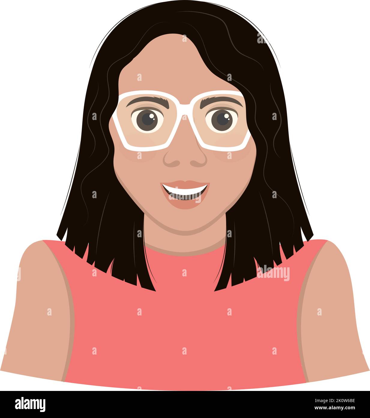 Isolated beautiful and cute girl avatar Vector Stock Vector Image & Art ...