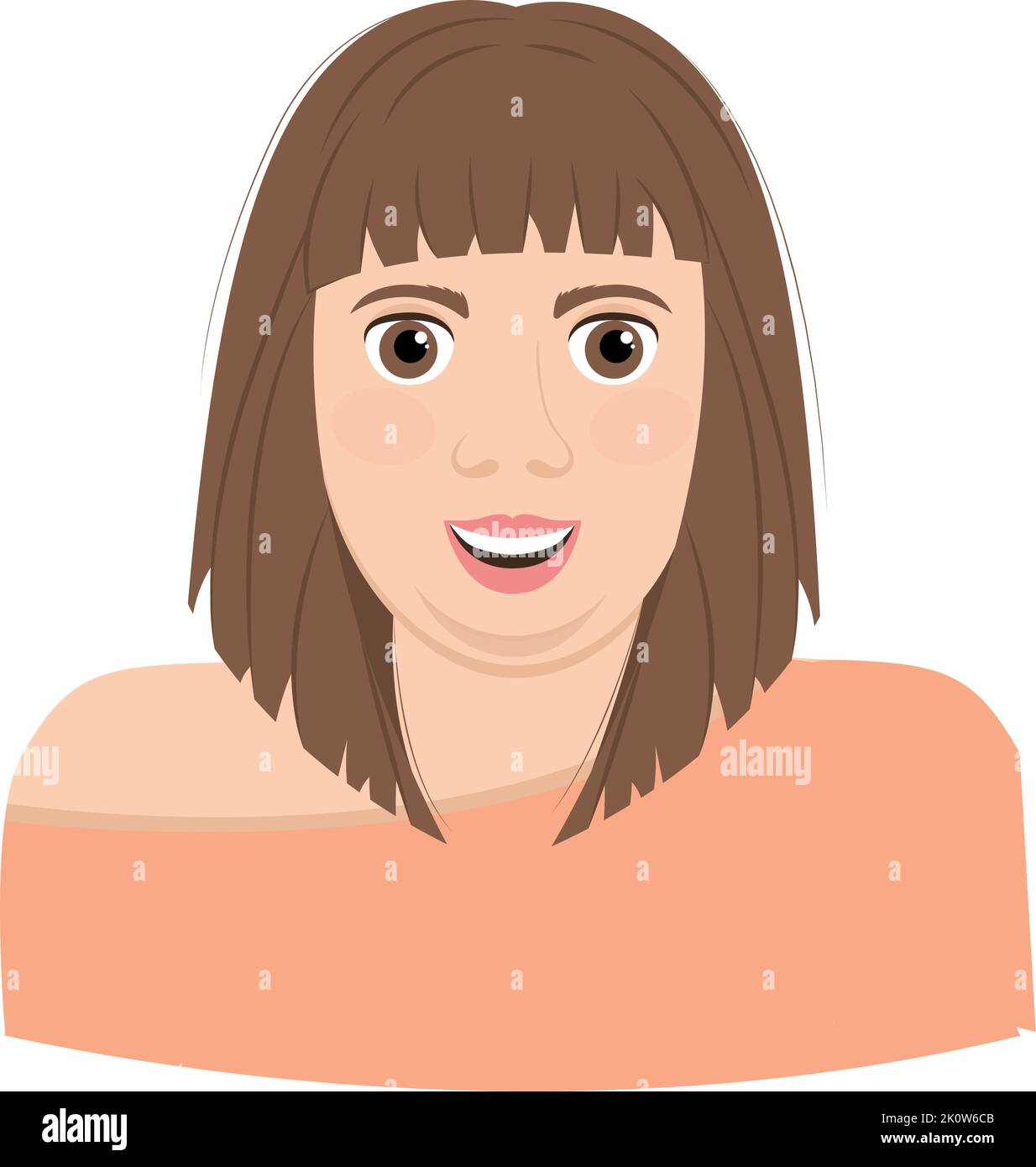 Isolated beautiful and cute girl avatar Vector Stock Vector Image & Art ...