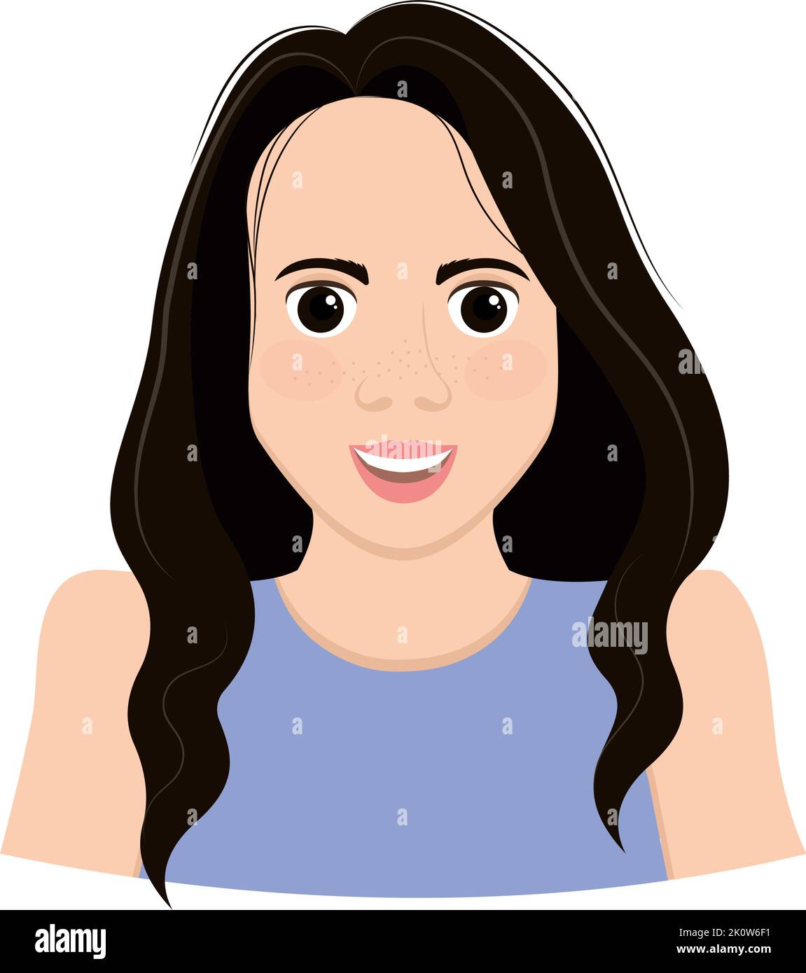 Isolated beautiful and cute girl avatar Vector Stock Vector Image & Art ...