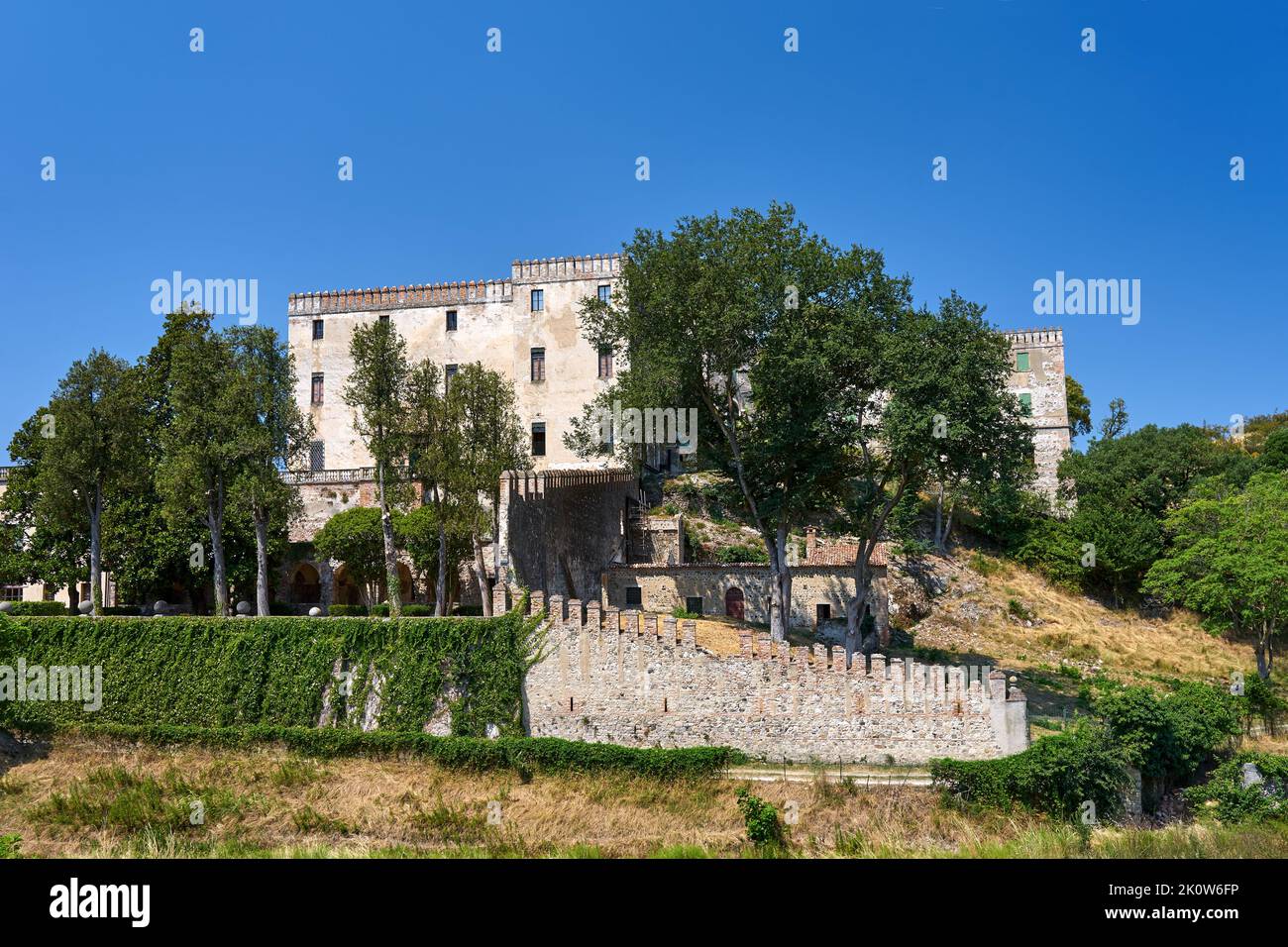 The stone dives of the historic castle Castello del Catajo in Italy ...