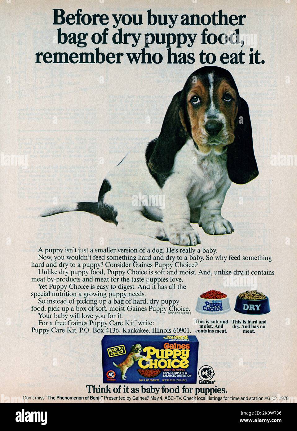 Vintage 19 May 1978 "Family Circle" magazine advert, USA Stock Photo ...