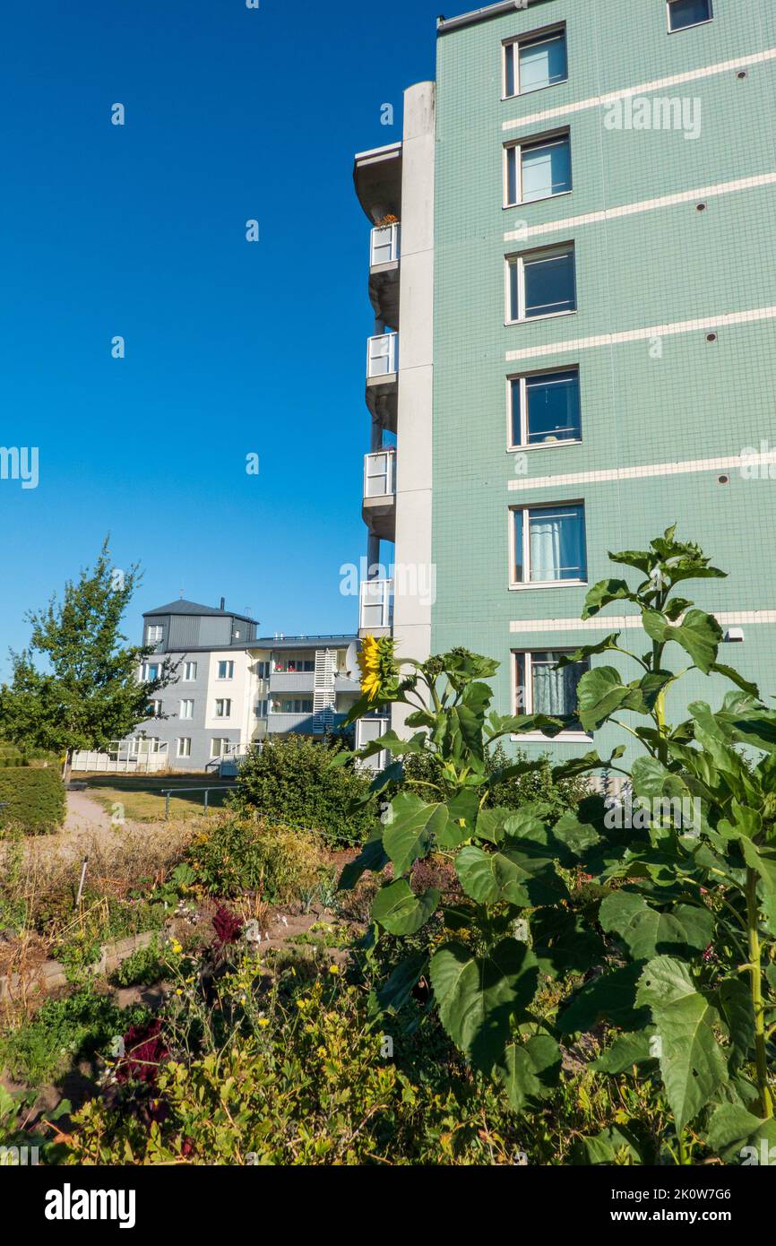 Apartment buildings, Meilahti district, Helsinki Stock Photo - Alamy