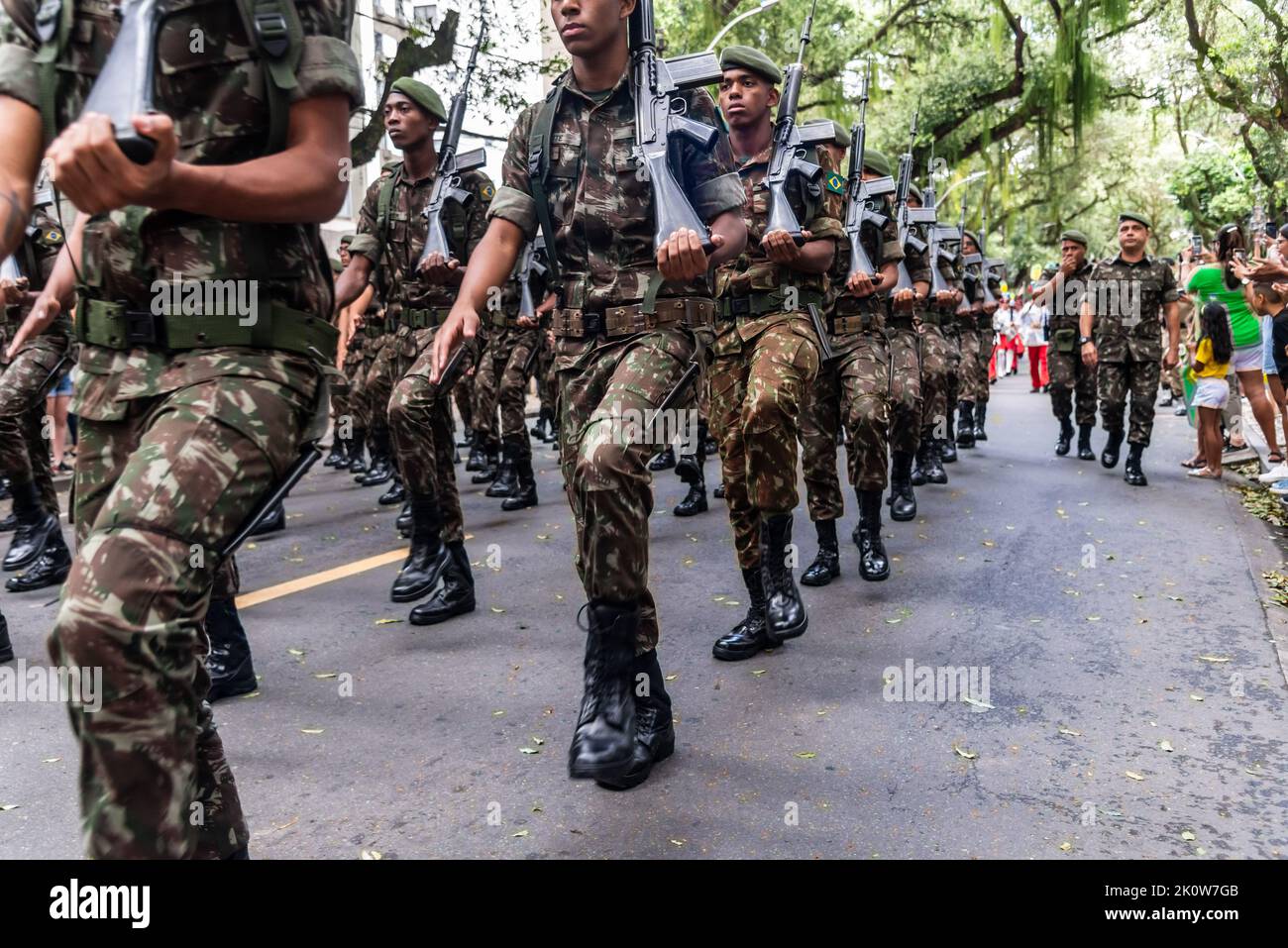 Salvador, Bahia, Brazil - September 07, 2022: Soldiers of the Brazilian ...