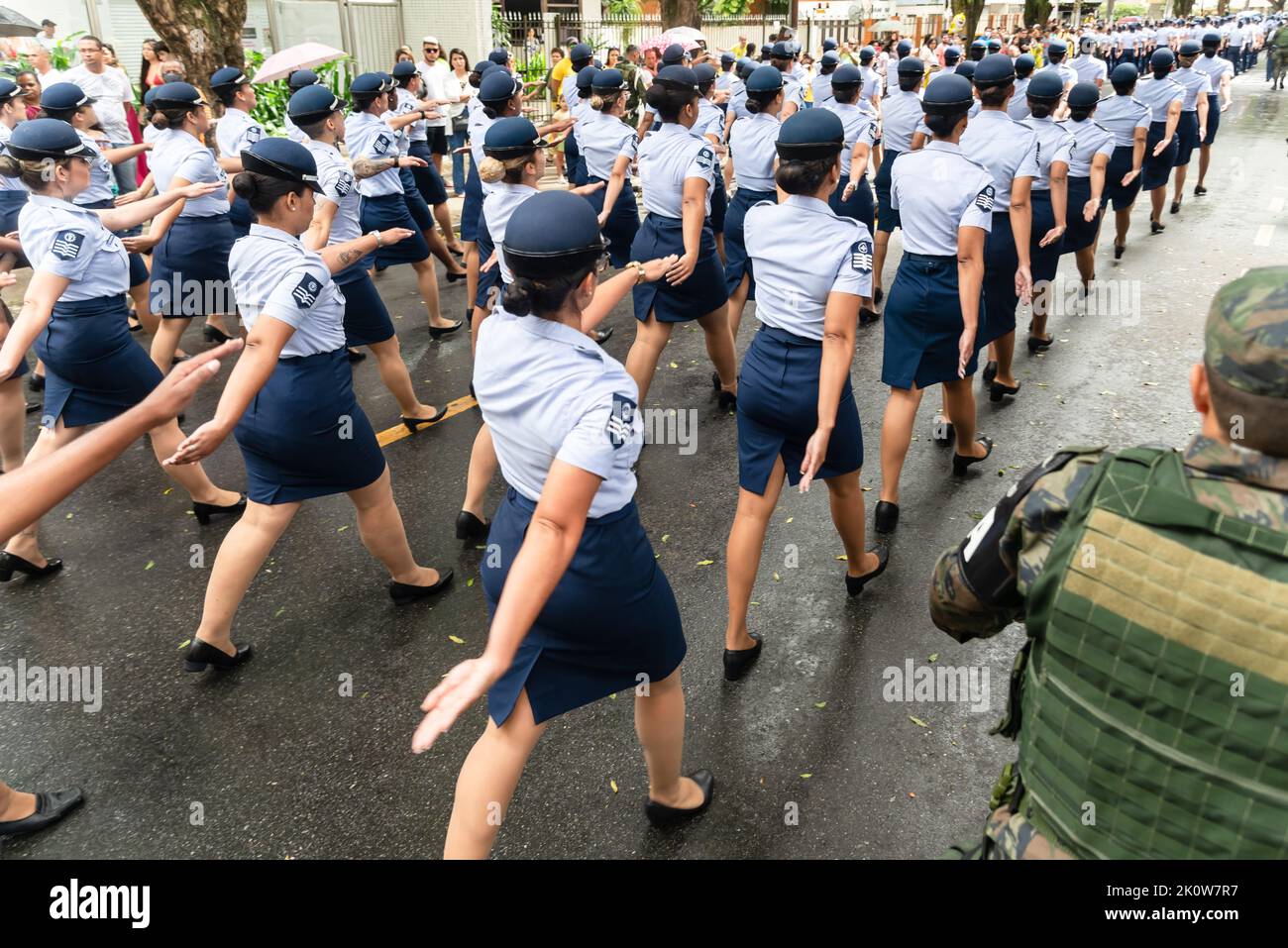 Salvador, Bahia, Brazil - September 07, 2022: Female soldiers of the ...