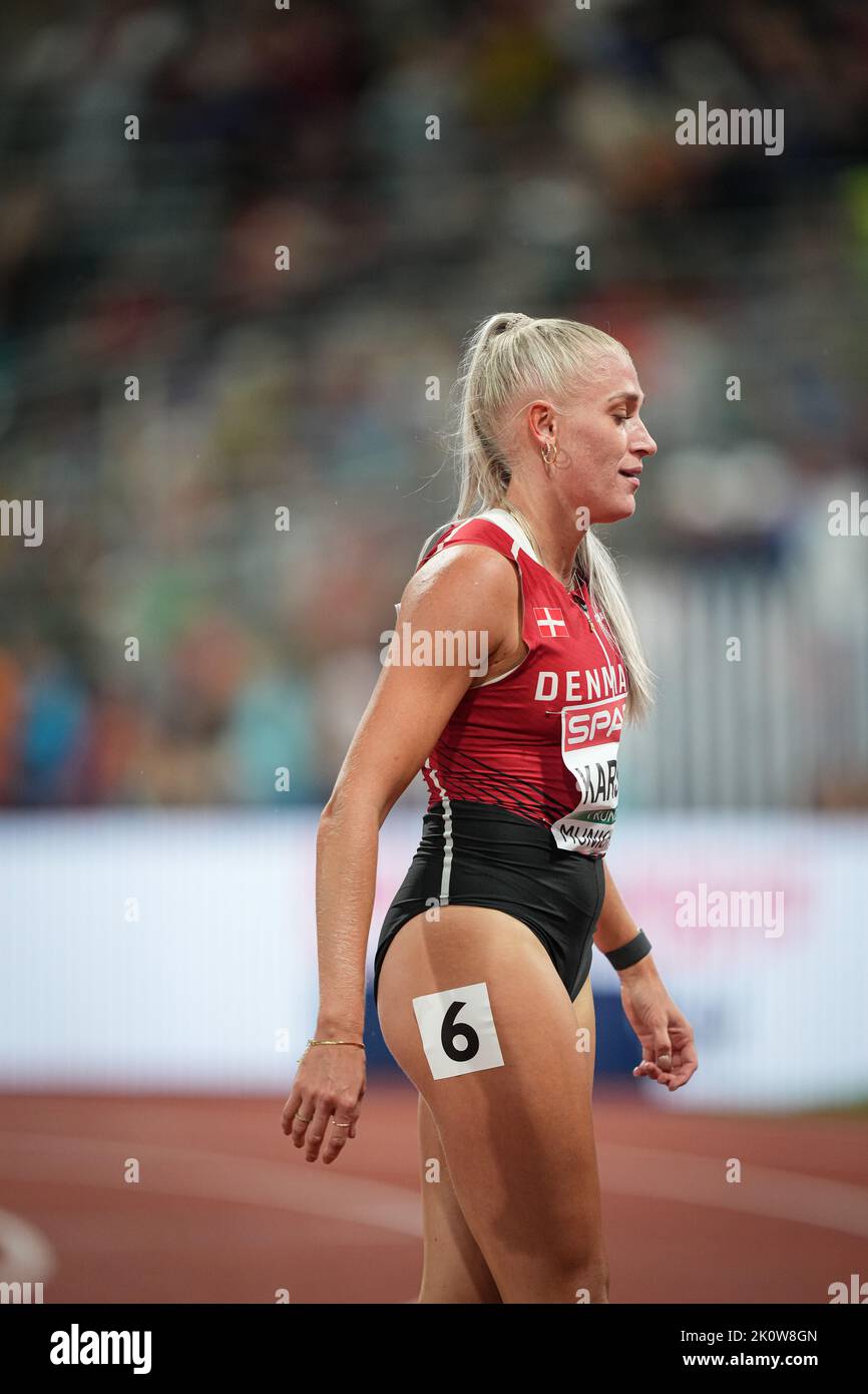Ida Karstoft participating in the 200 meters of the European Athletics Championships in Munich ...