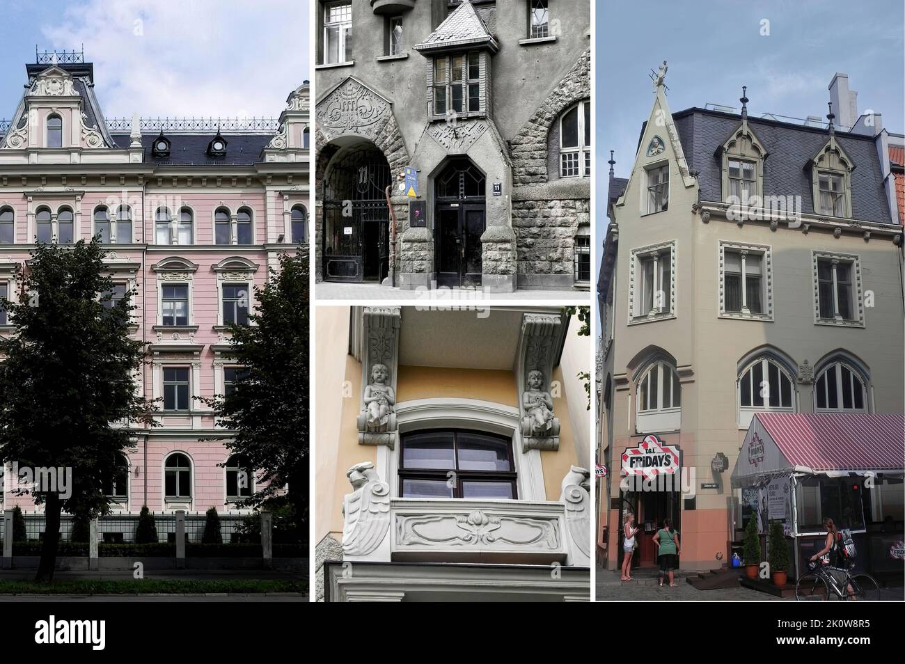 Some architectural details in the "Art Nouveau" style of the city of ...