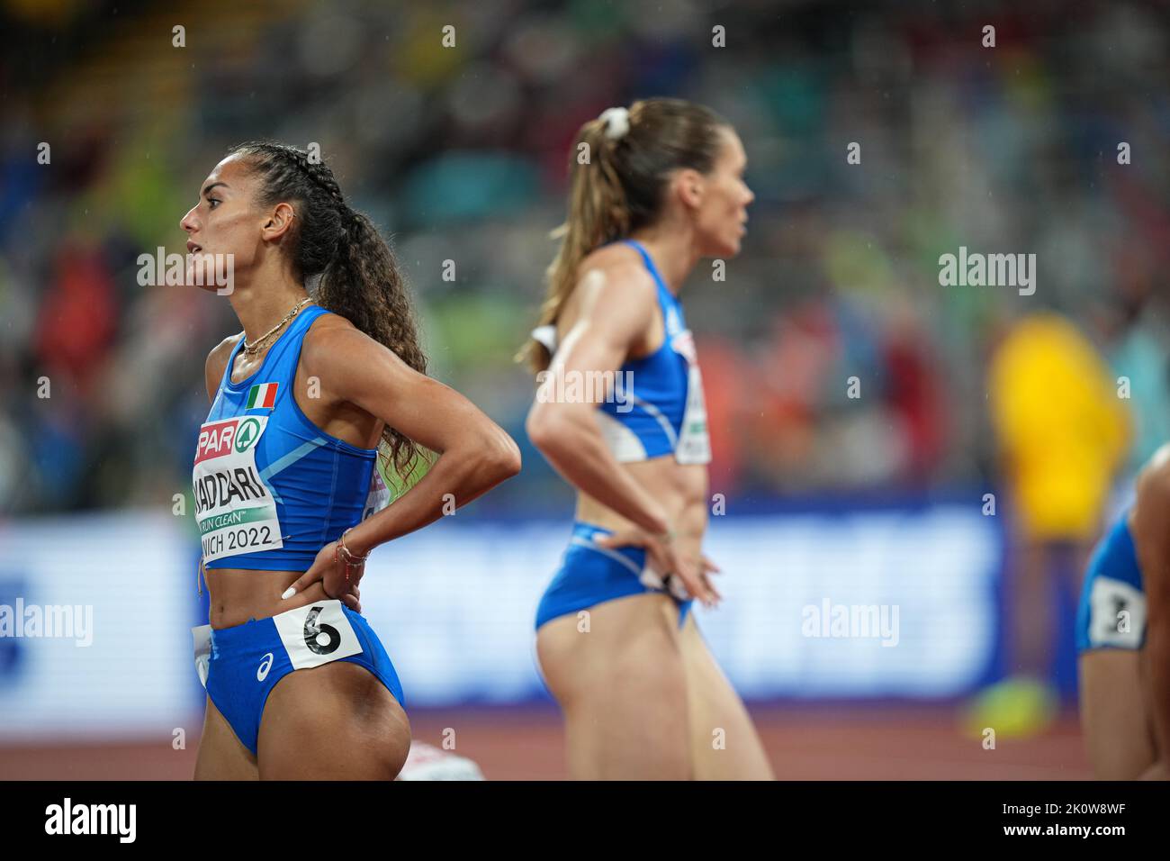 Dalia Kaddari participating in the 200 meters of the European Athletics ...