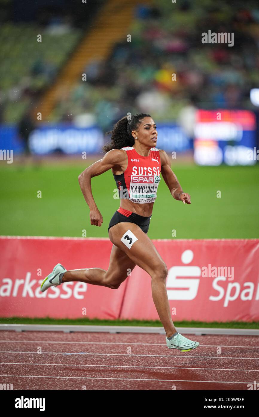 Mujinga Kambundji participating in the 200 meters of the European ...