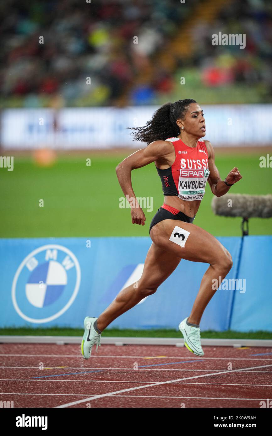 Mujinga Kambundji participating in the 200 meters of the European ...