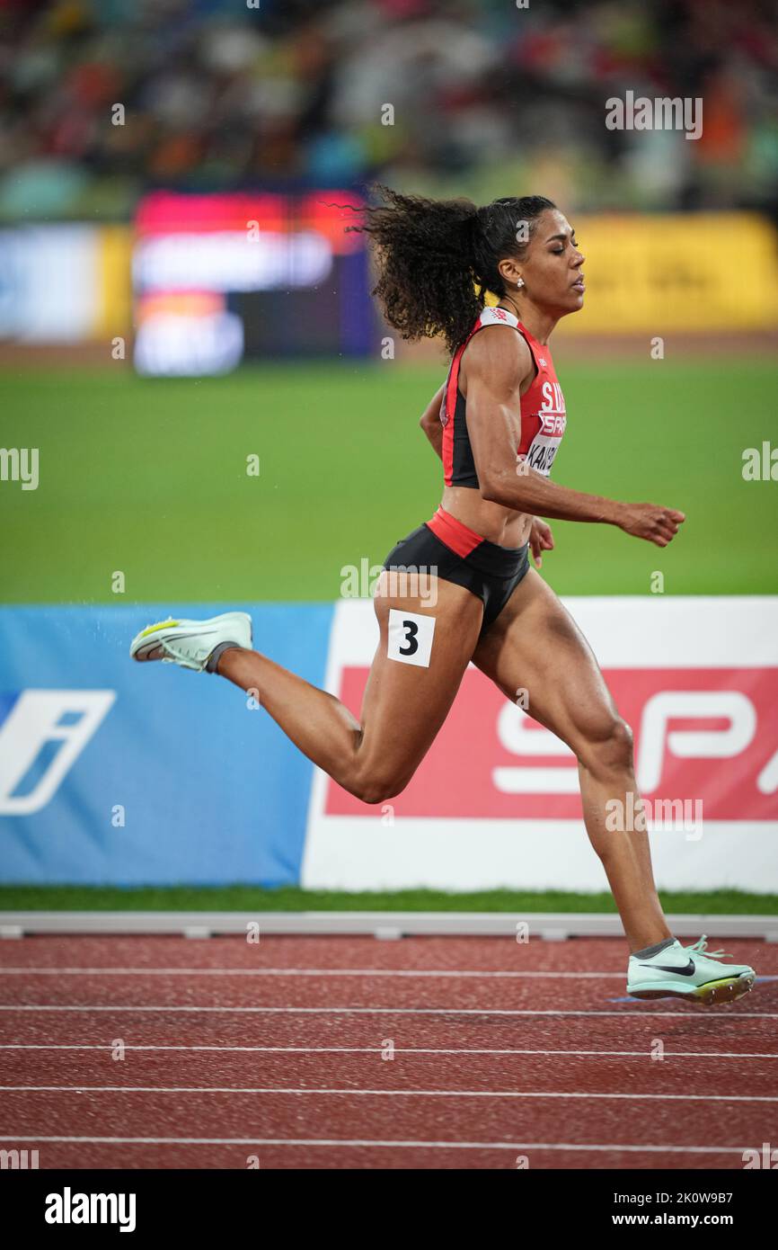 Mujinga Kambundji participating in the 200 meters of the European ...