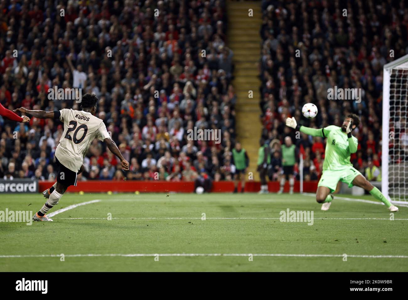 Liverpool, UK. 13th Sep, 2022. LIVERPOOL - Mohammed Kudus of Ajax ...