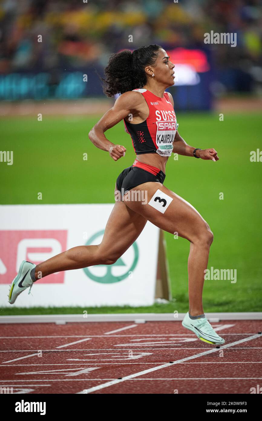 Mujinga Kambundji participating in the 200 meters of the European ...