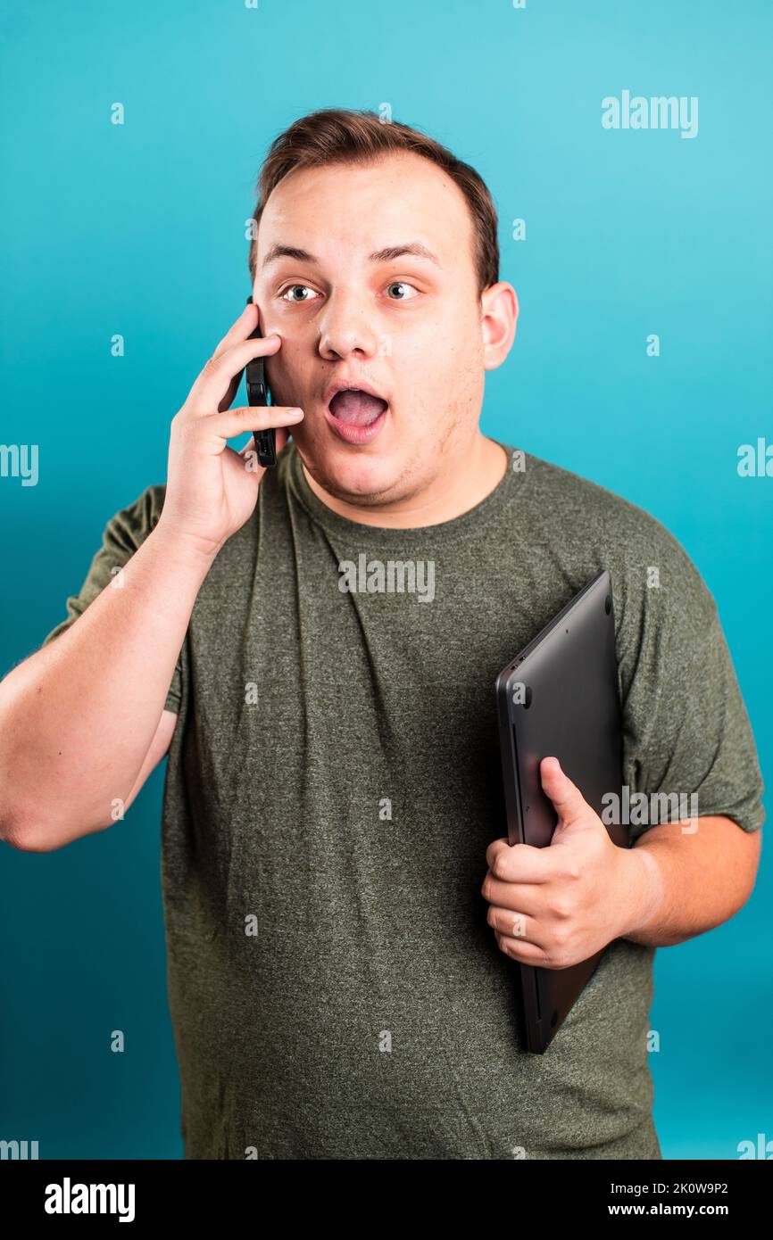 man talking on cellphone Stock Photo - Alamy