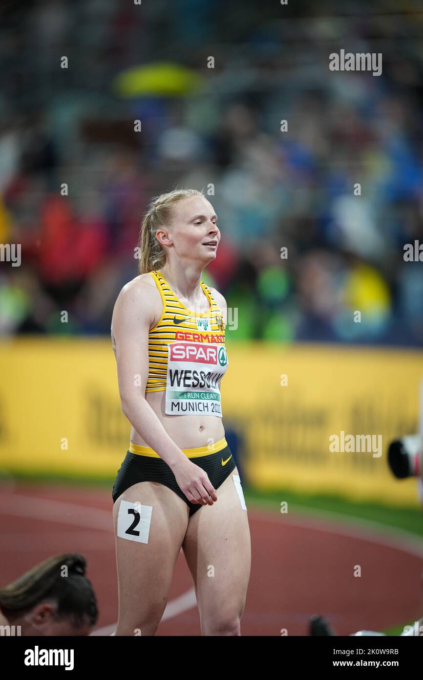 Jessica-Bianca Wessolly participating in the 200 meters of the European ...