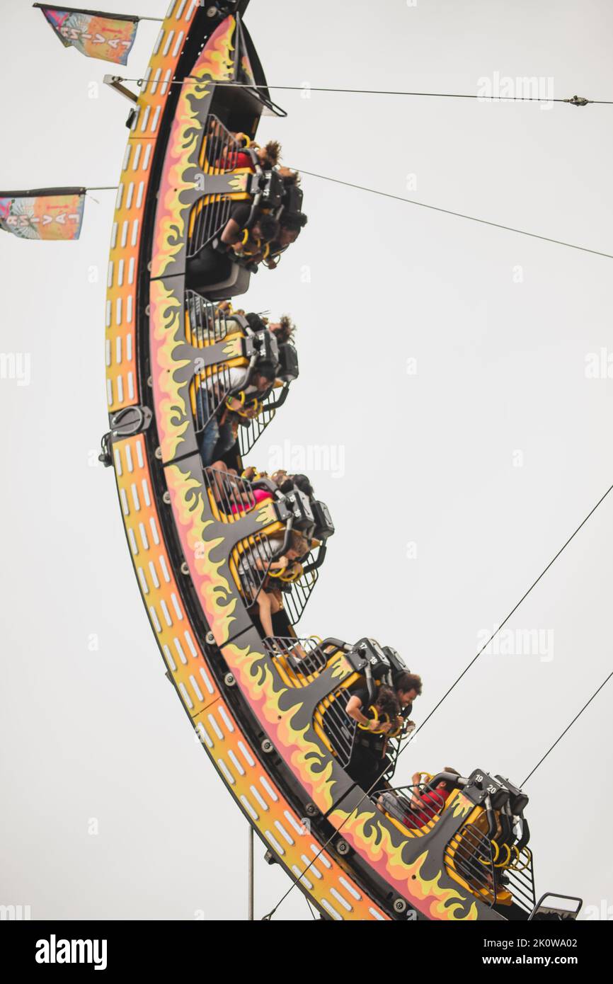 roller coaster at the local county fair Stock Photo - Alamy