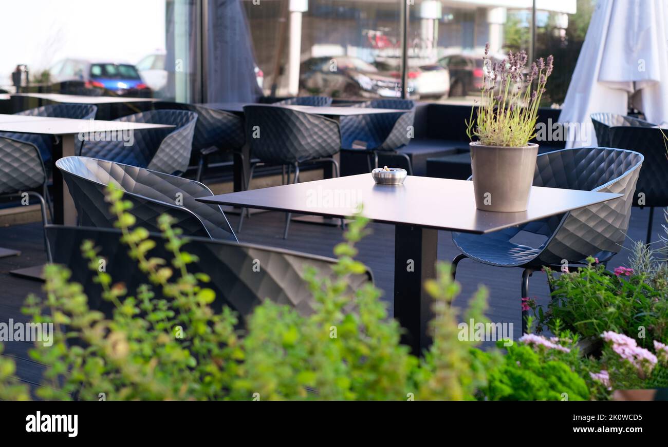 Bistro outdoor dining table menu hi-res stock photography and images ...
