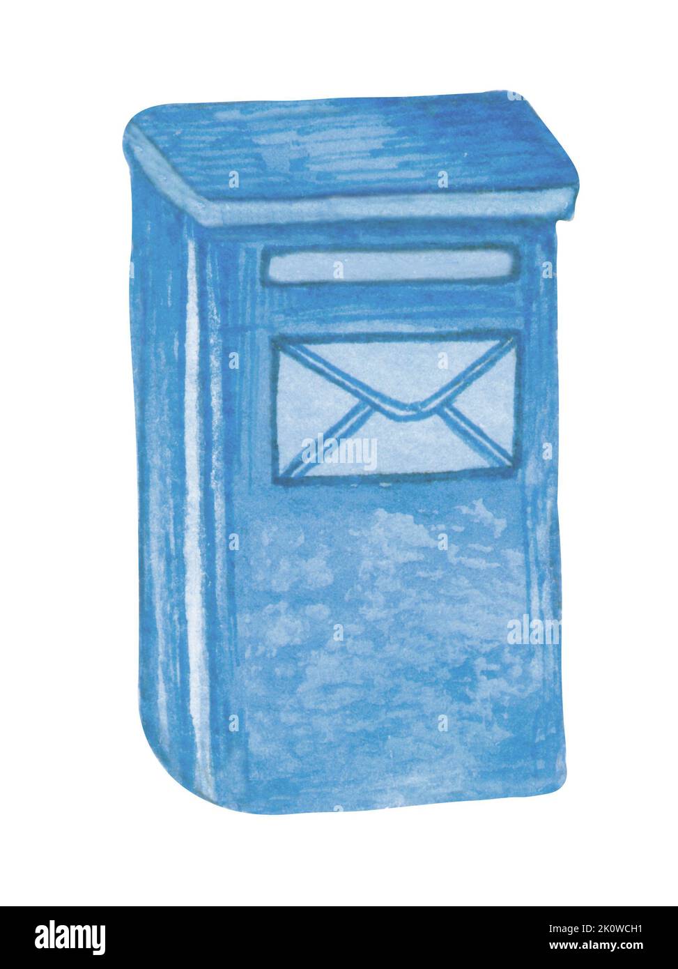 Blue Mailbox Drawing