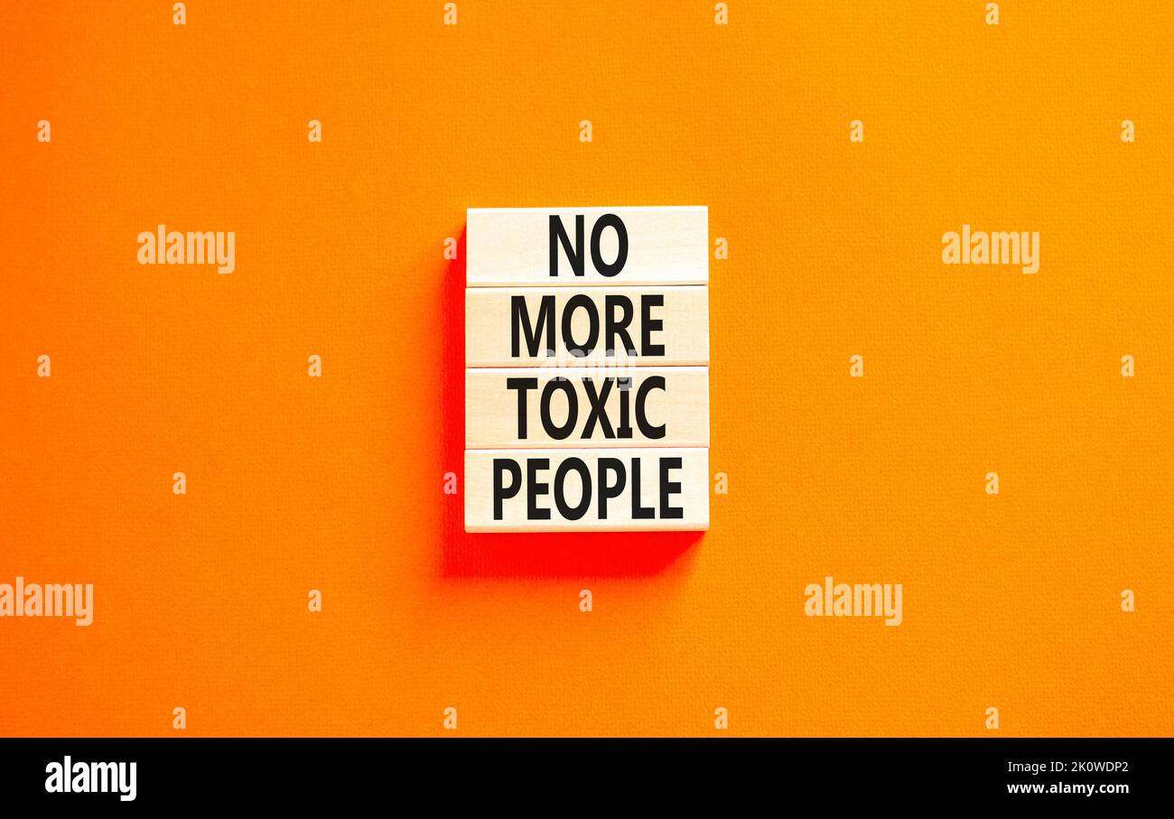 No more toxic people symbol. Concept words No more toxic people on ...