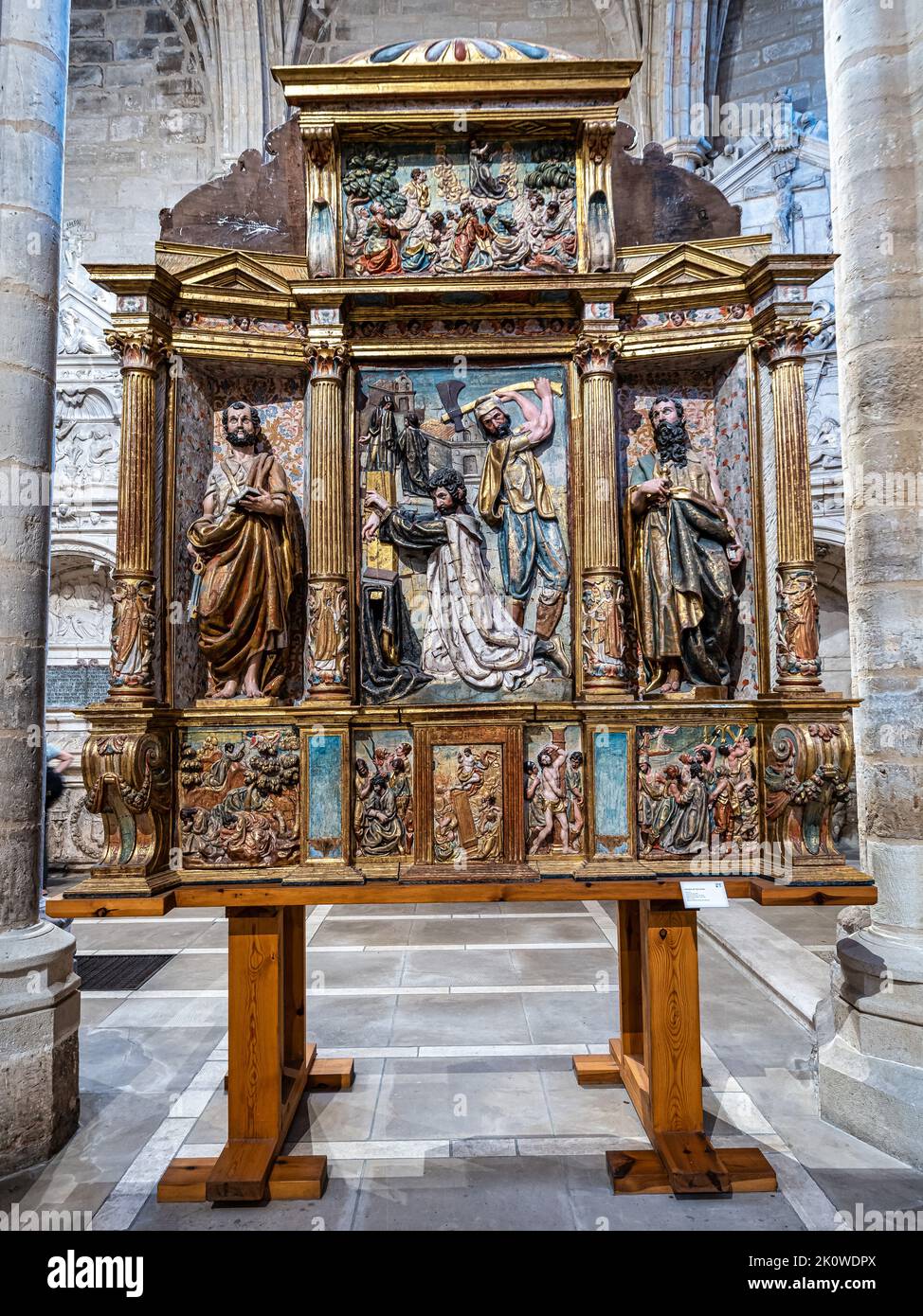 Interior of Iglesia De San Esteban, Church of St. Stephan in Burgos ...