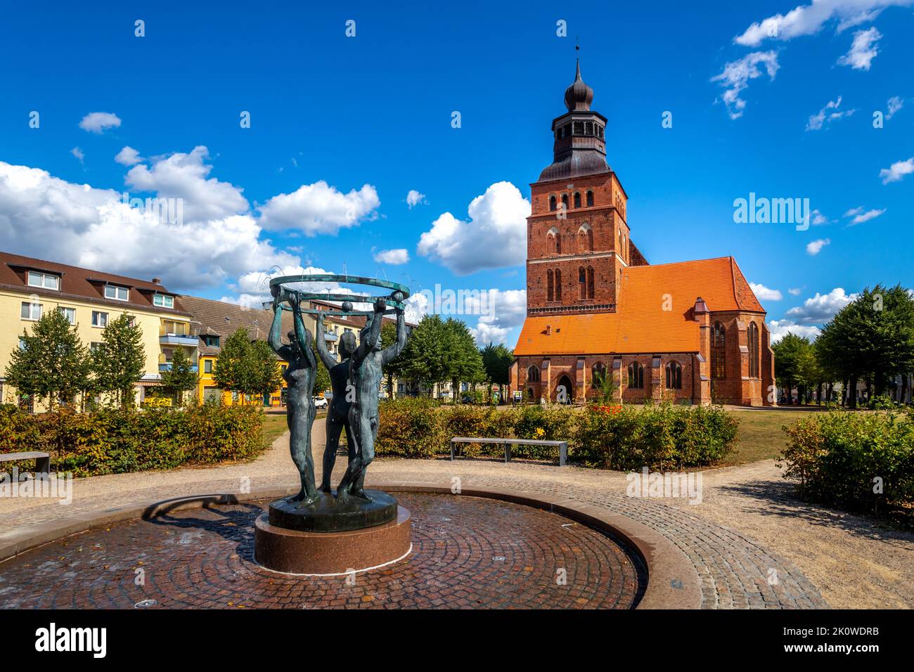 Historical church of Malchin, Mecklenburg Vorpommern, Germany Stock ...