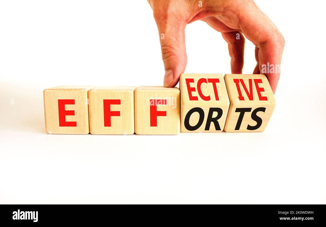 Effective efforts symbol. Concept words Effective efforts on wooden ...