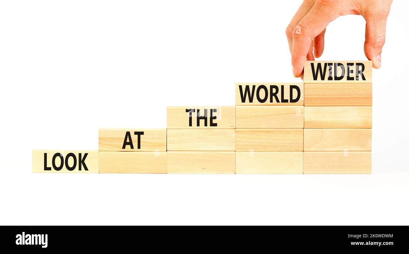 Look at the world wider symbol. Concept words Look at the world wider ...