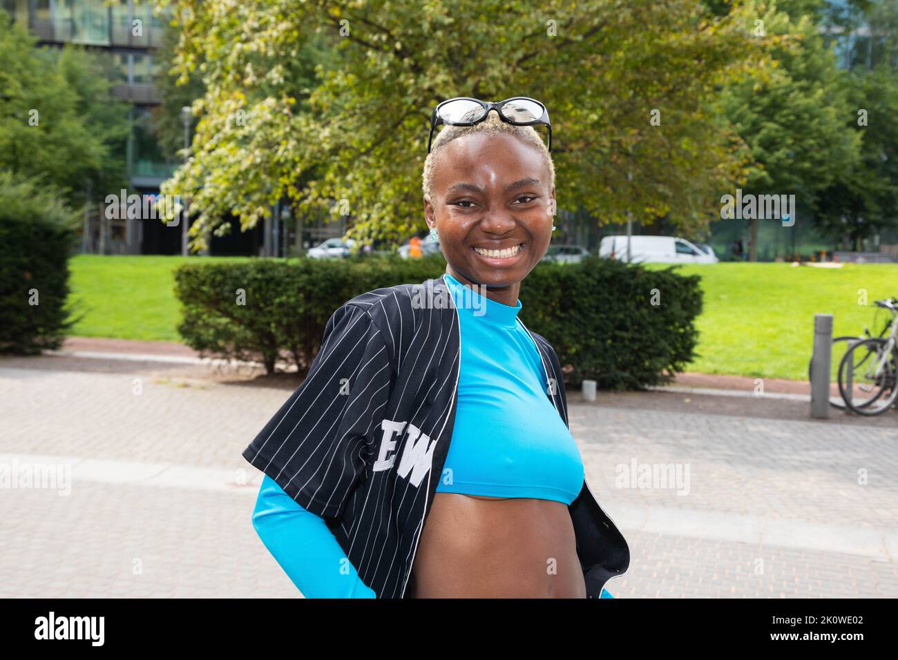 Noella Mbomba beim Mates Date Influencer Event auf der Berlin Fashion ...