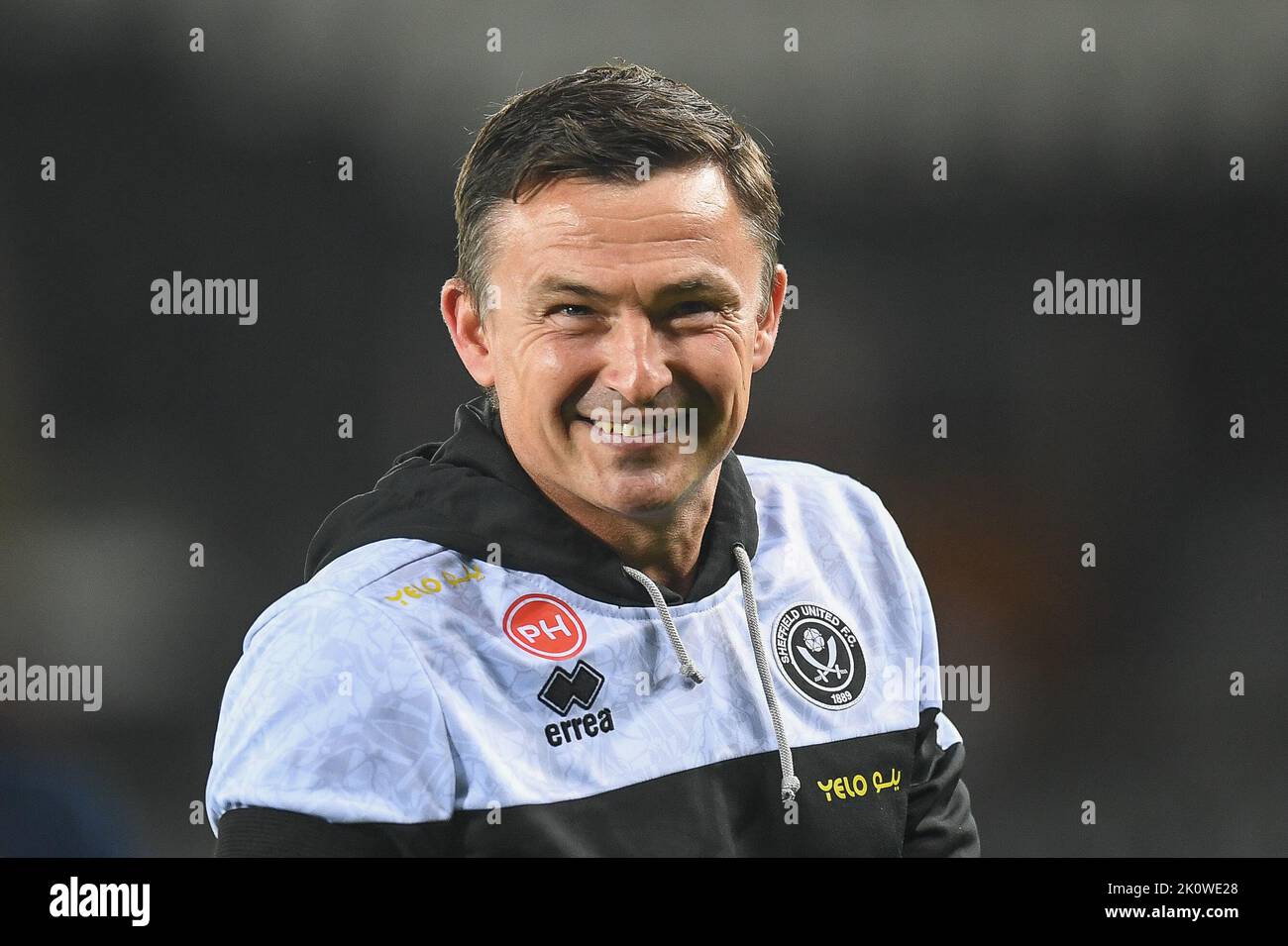 Paul Heckingbottom manager of Sheffield United celebrates at the end of ...