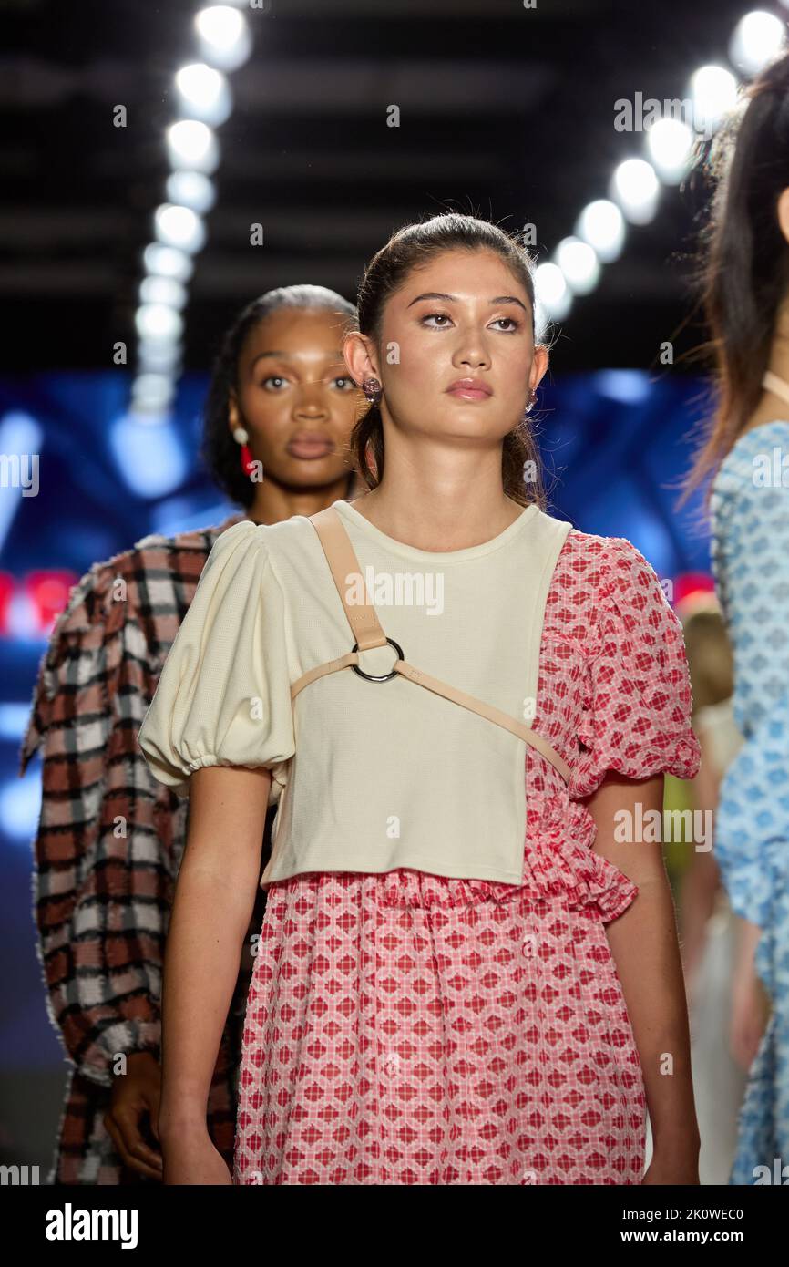 New York, NY, USA. 11th Sep, 2022. Alex S. Yu presents his runway ...