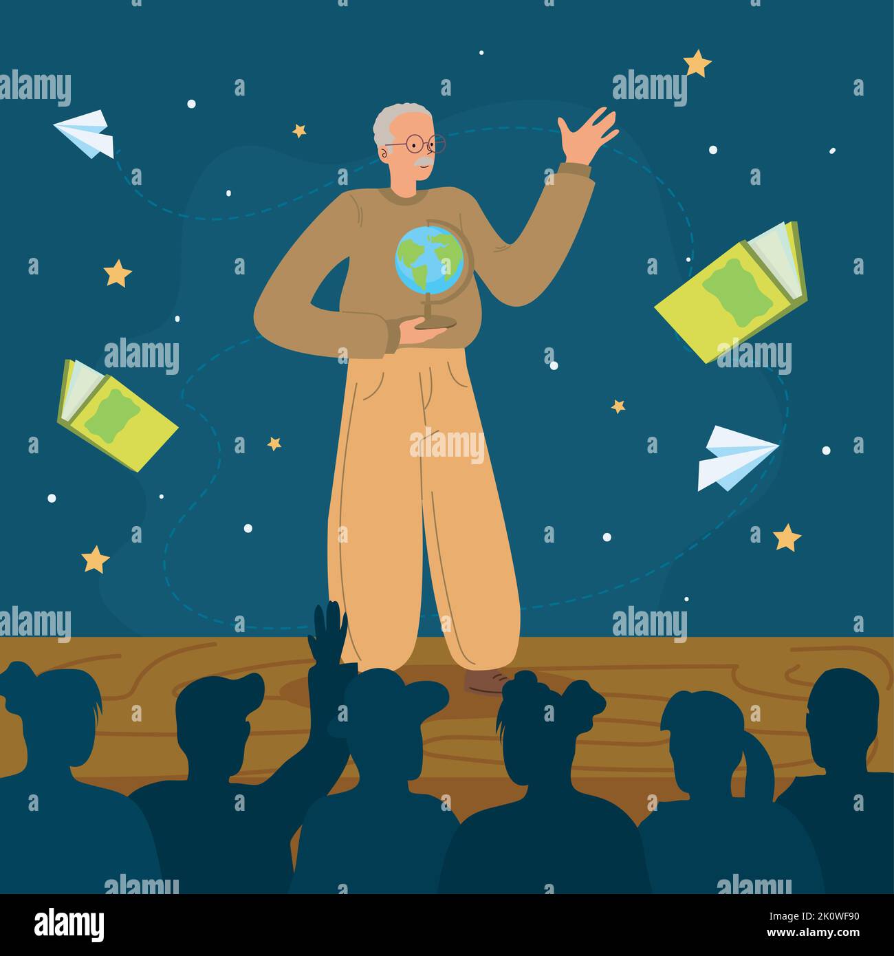 Male student presenting to class Stock Vector Images - Alamy