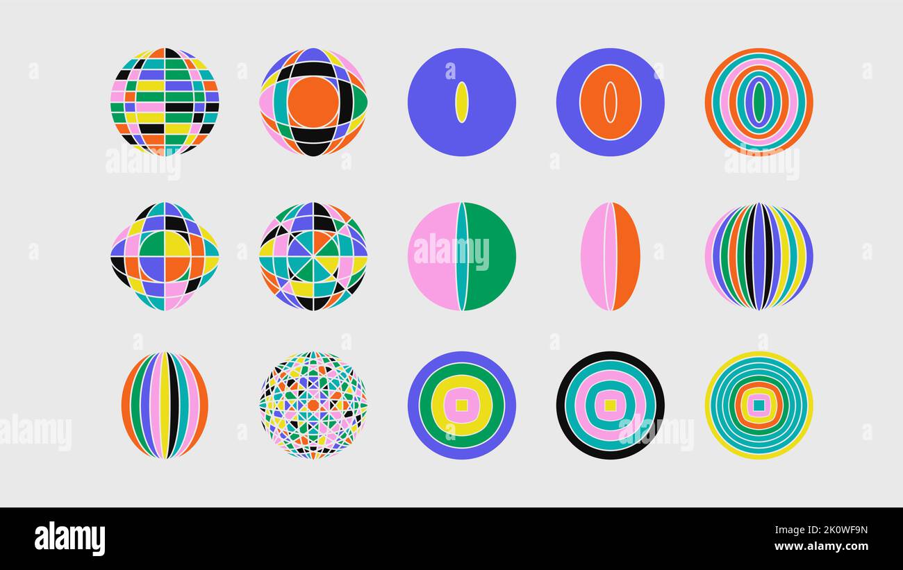 Bauhaus elements. Modern geometric abstract shapes in minimal style ...