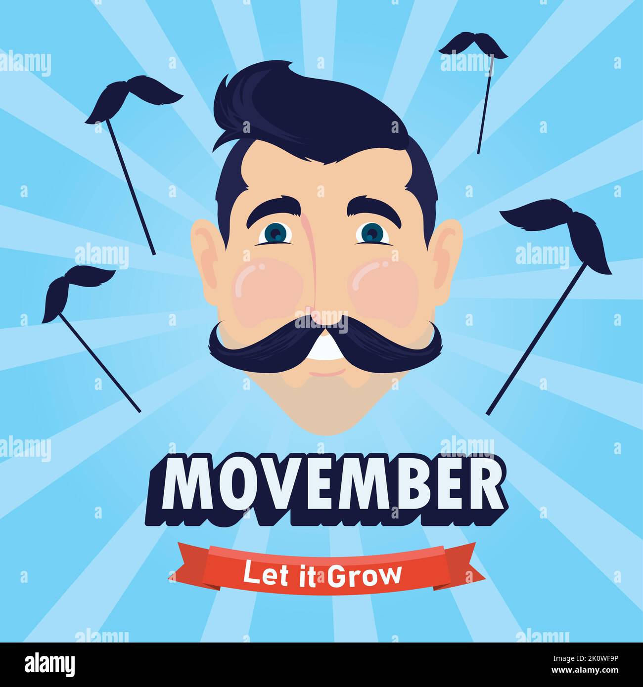 movember man poster Stock Vector Image & Art - Alamy