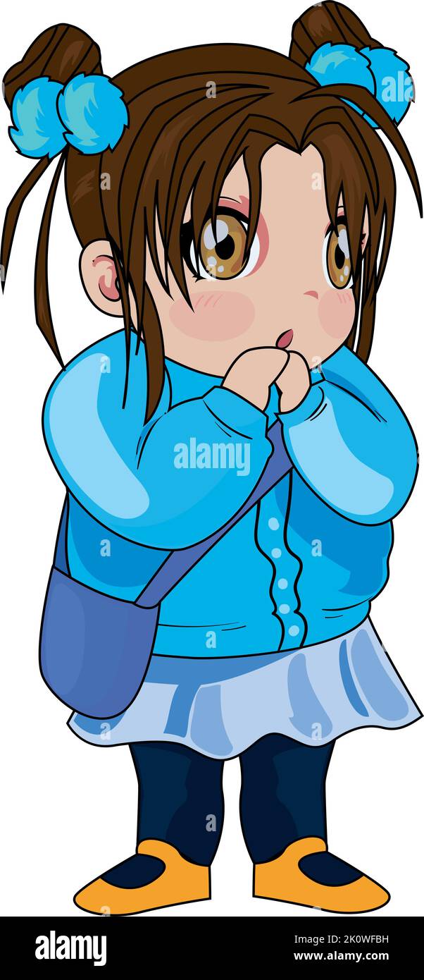 anime girl illustration Stock Vector Image & Art - Alamy