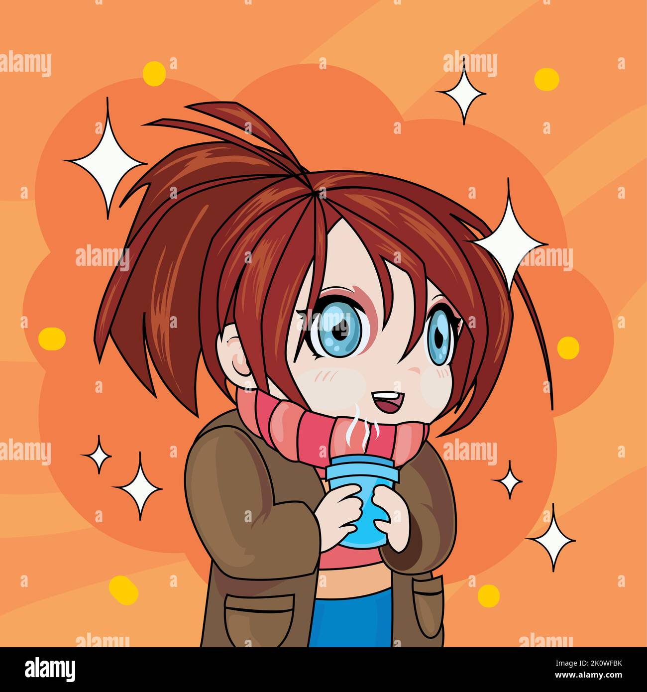 anime girl poster Stock Vector Image & Art - Alamy