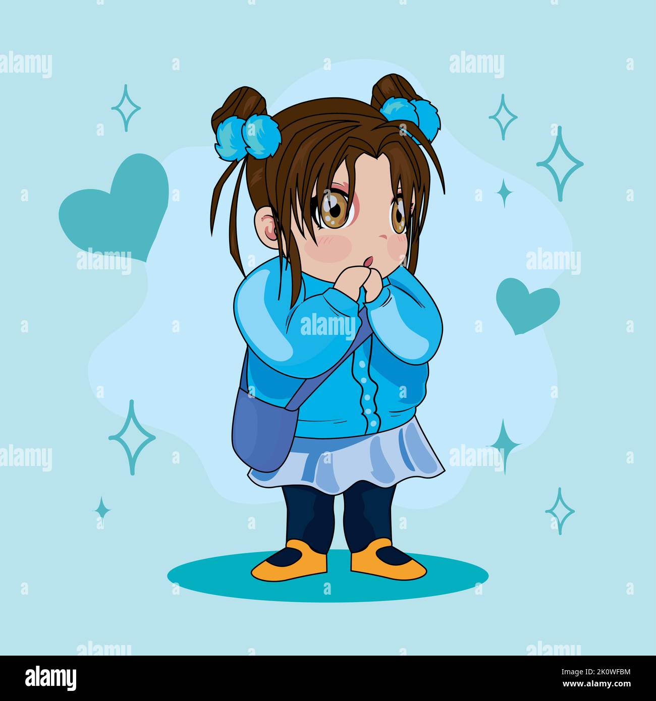 anime girl cartel Stock Vector Image & Art - Alamy