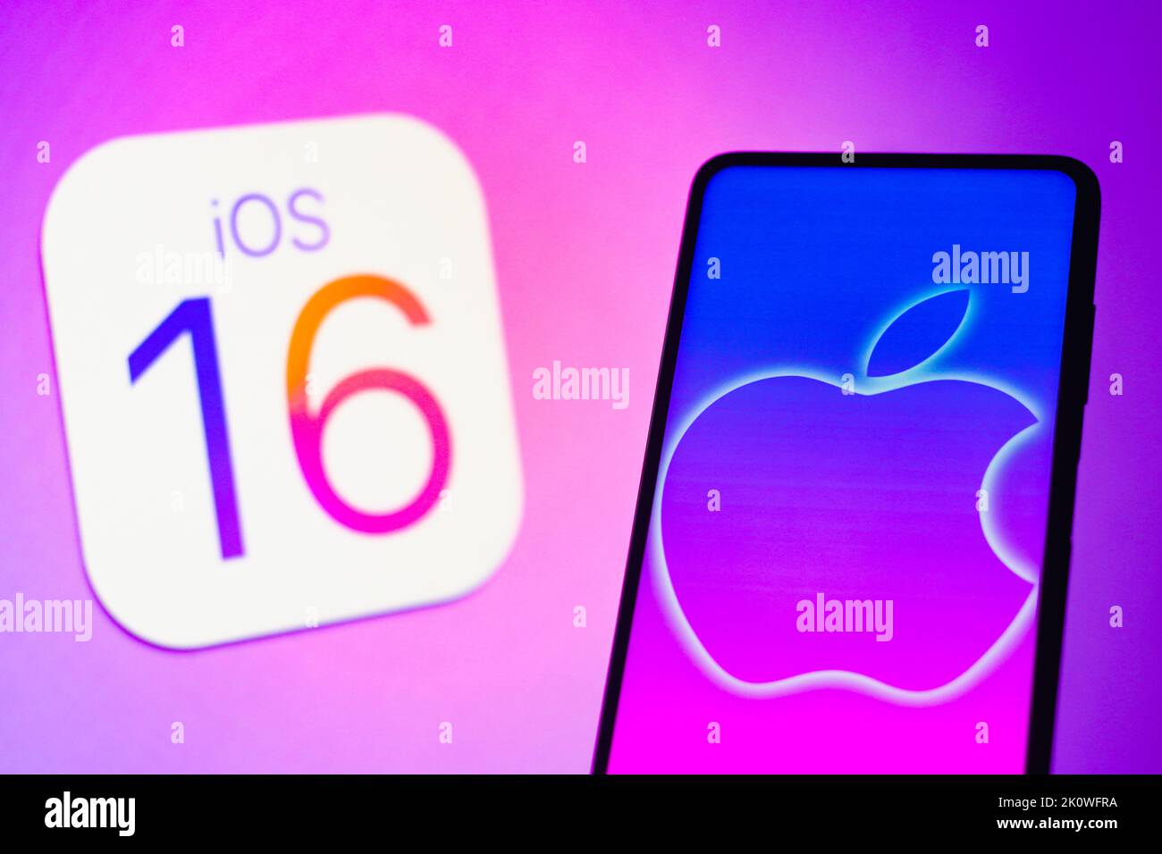 Brazil. 13th Sep, 2022. In this photo illustration, the Apple logo seen ...