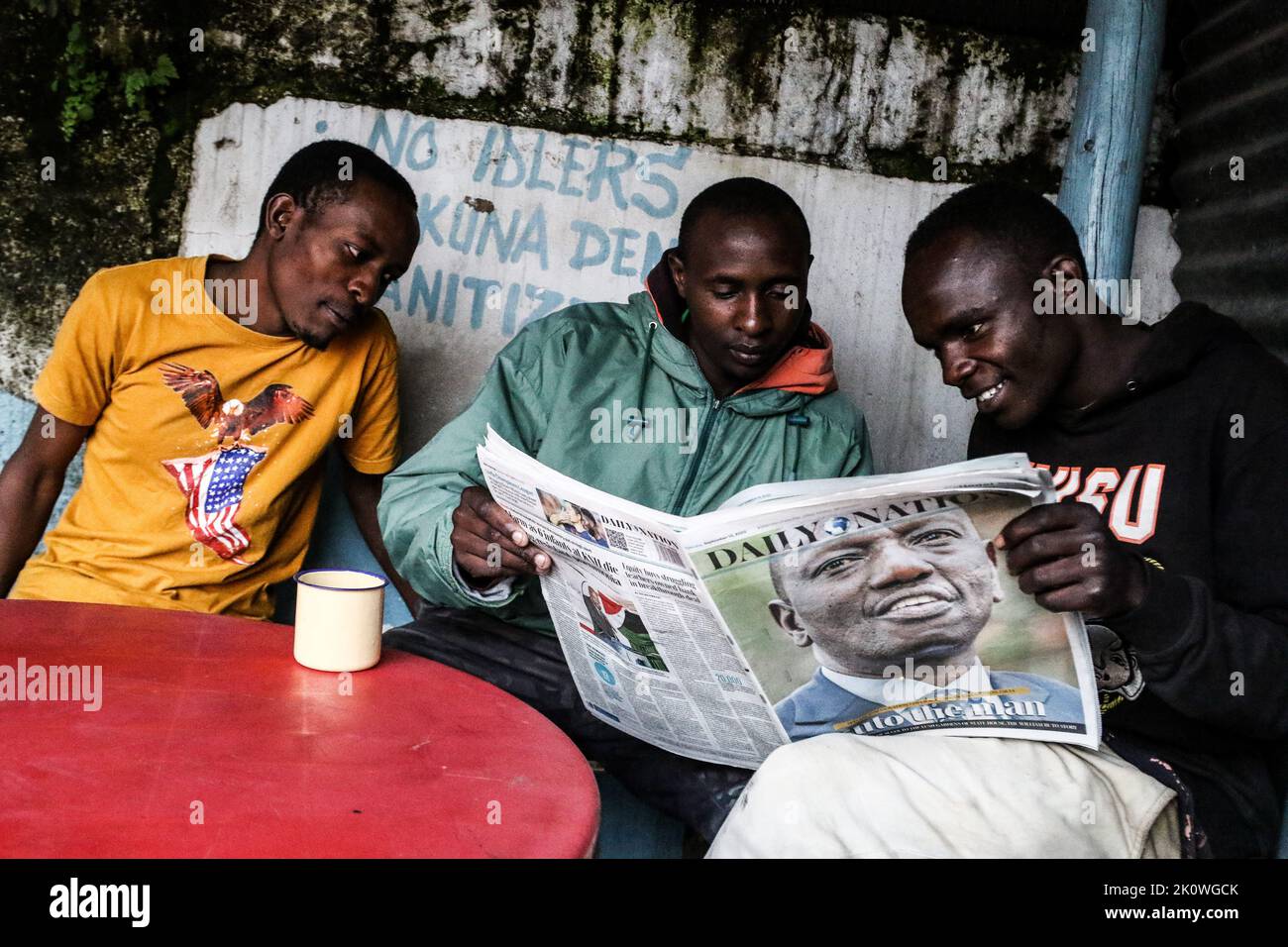 Nakuru, Kenya. 13th Sep, 2022. People read the Daily Nation Newspaper ...